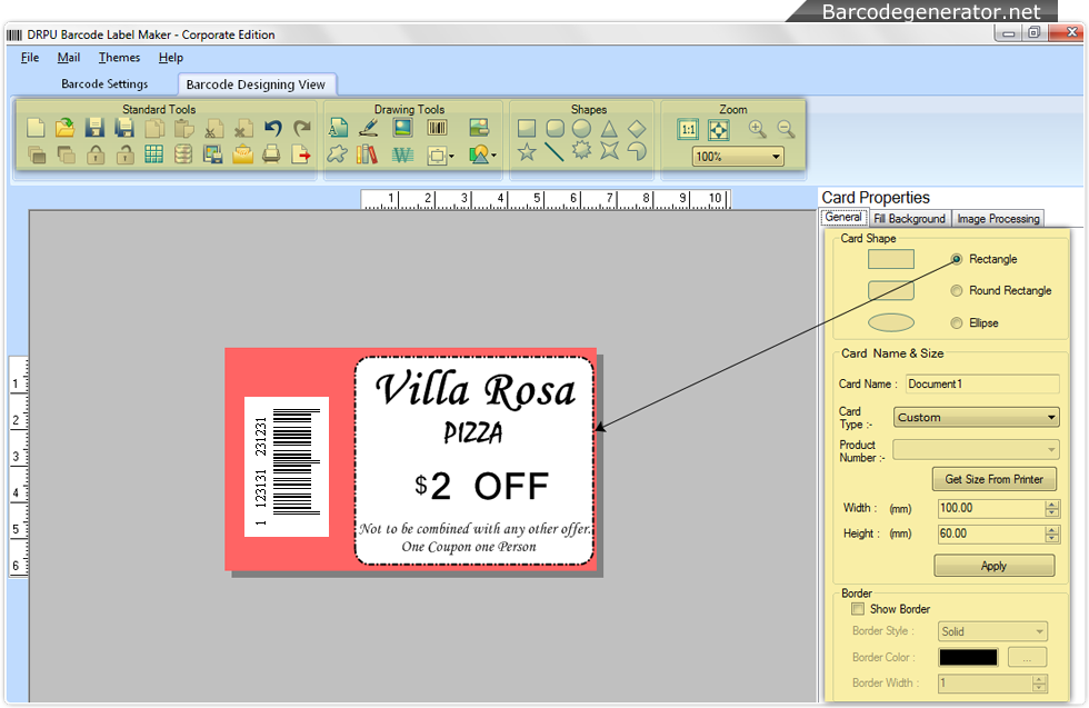 Screenshots of Barcode Generator Software - Corporate Edition to design ...