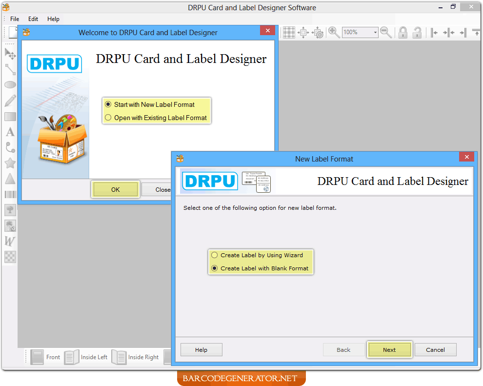 Screenshots Of Card And Label Generator Software How To Create Barcode Labels