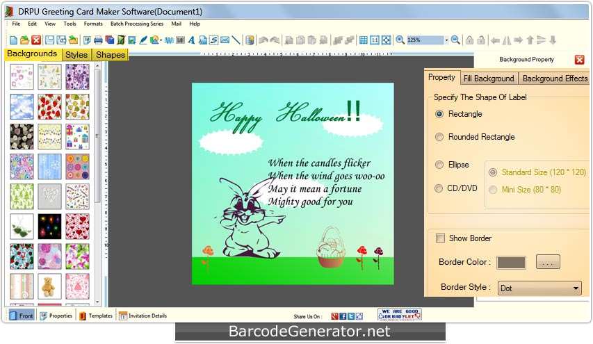 Greeting Card Generator Software to create Christmas New Year cards