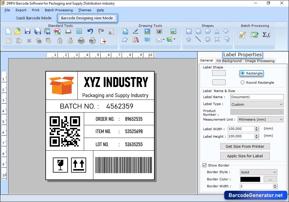 Barcode Generator Software for Distribution Industry to generate ...