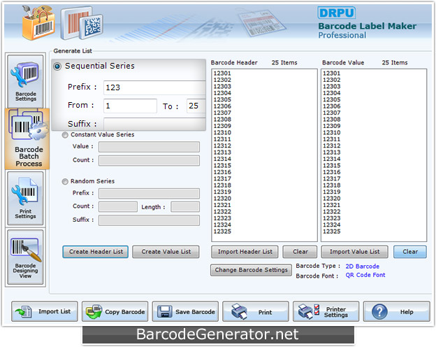 Screenshots of Barcode Generator Software – Professional Edition – how ...