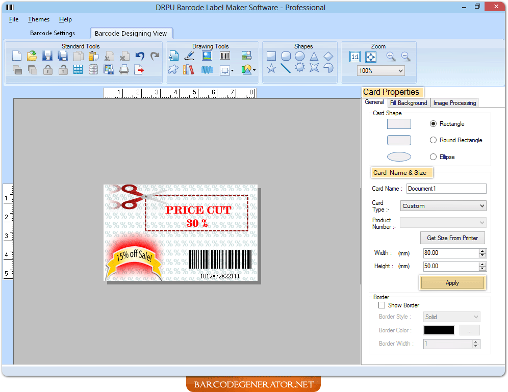 Screenshots of Barcode Generator Software – Professional Edition – how ...