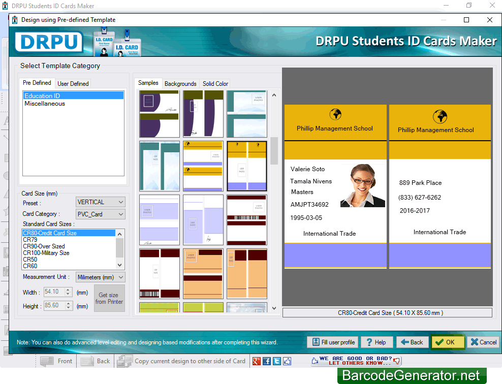 Watch Screenshots Of Student ID Card Maker Software To Generate Student 