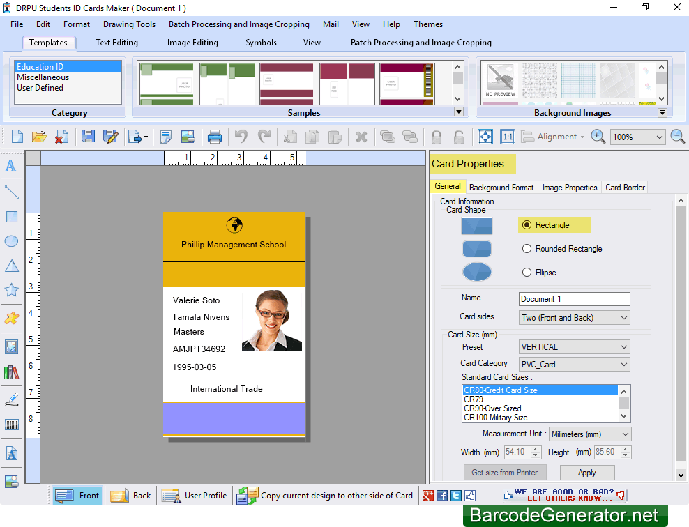 Watch screenshots of Student ID Card Maker Software to generate student ...