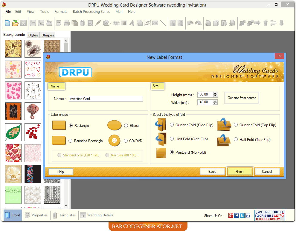 Screenshots of Wedding Card Generator Software helps to design ...